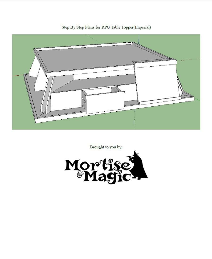 RPG Table Topper Step By Step Plans - Mortise and Magic | DriveThruRPG