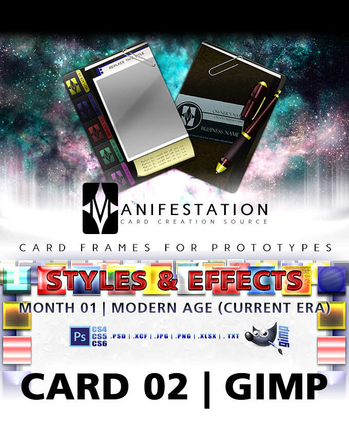 Card 02 - Styles & Effects (Modern Age) Gimp | Card Design Border for ...