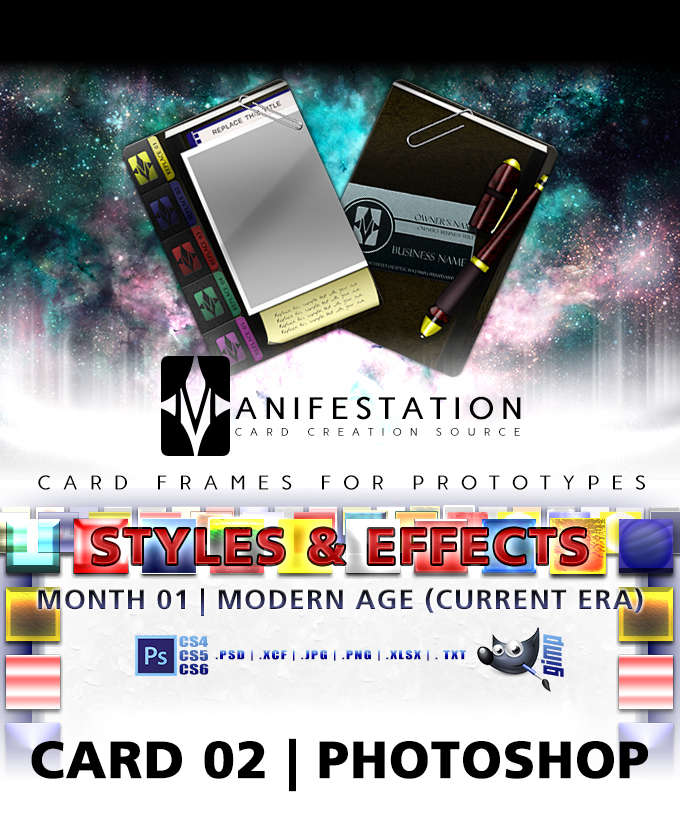 Card 02 - Styles & Effects (Modern Age) Photoshop + Gimp | Card Design ...