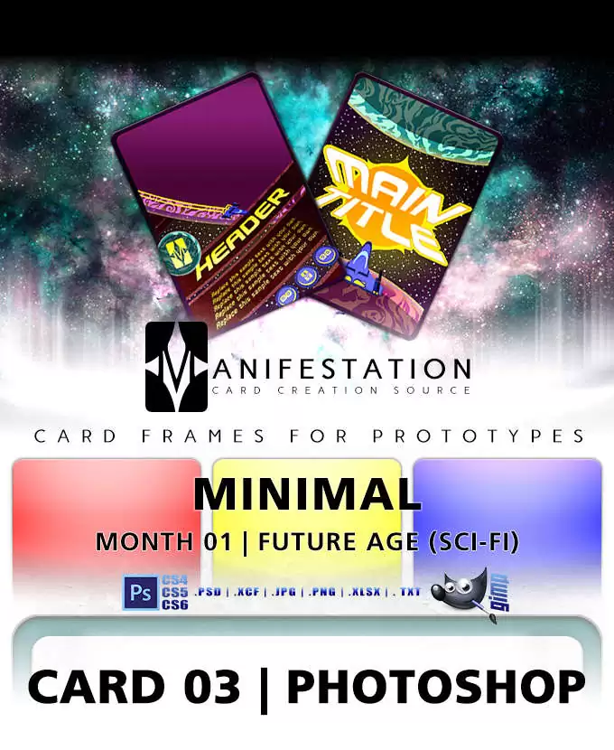 Card 03 - Minimal (Future Age) Photoshop + Gimp | Card Design Template ...
