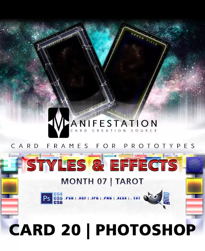 Card 20 - Styles & Effects (Tarot) Photoshop + Gimp | Card Design ...