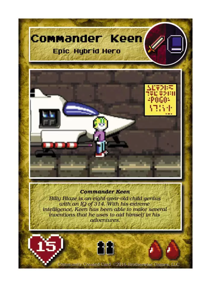 Commander Keen - Custom Card - Brotherwise Games | Boss Monster ...