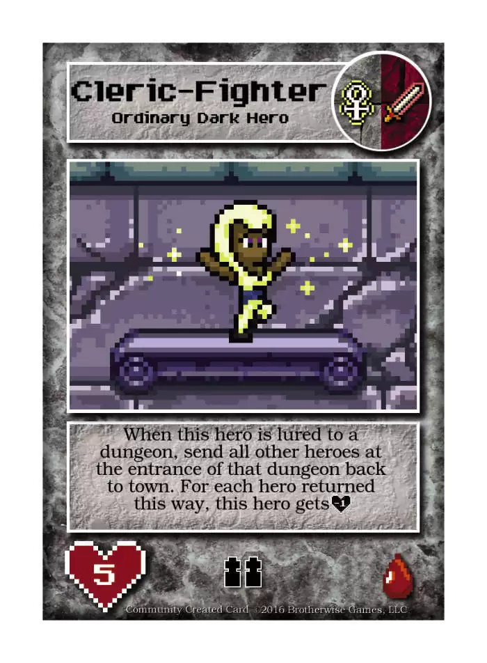 Cleric Fighter - Custom Card - Brotherwise Games | Boss Monster ...