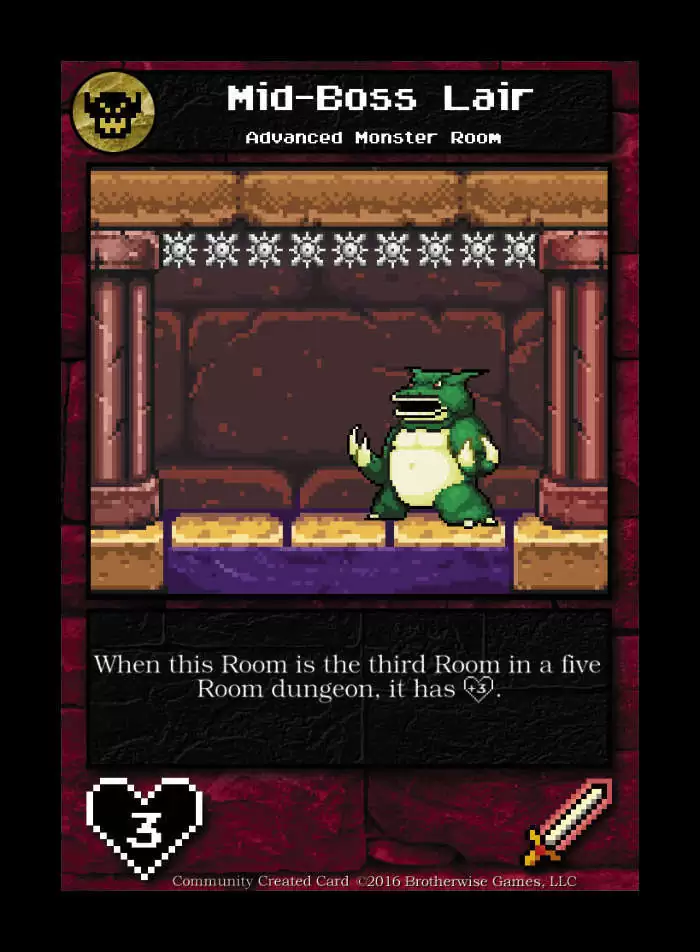 Mid-boss Lair - Custom Card - Brotherwise Games | Boss Monster ...