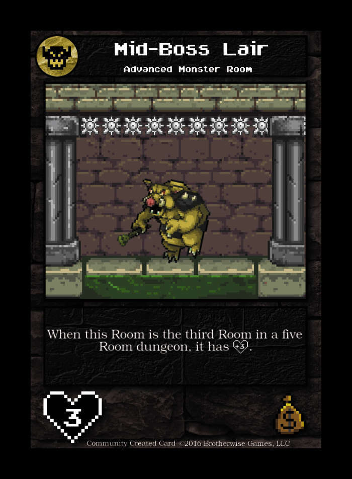 Mid-boss Lair - Custom Card - Brotherwise Games | Boss Monster ...