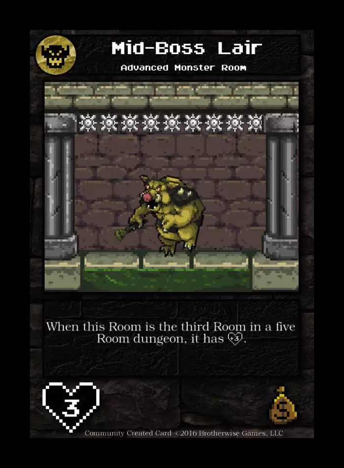 Mid-boss Lair - Custom Card - Brotherwise Games | Boss Monster ...