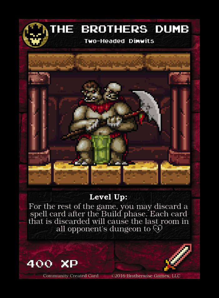 The Brothers Dumb - Custom Card - Brotherwise Games | Boss Monster ...