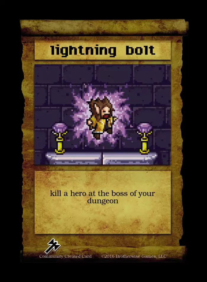 Lightning Bolt - Custom Card - Brotherwise Games | Boss Monster ...