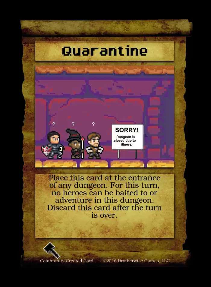 Quarantine - Custom Card - Brotherwise Games | Boss Monster Community ...