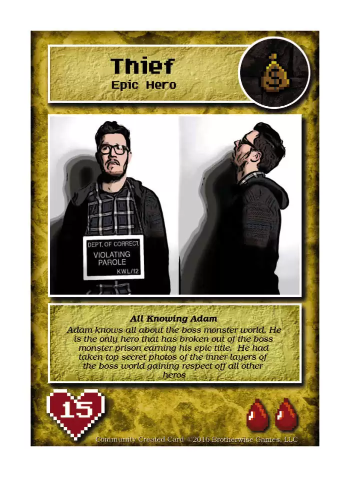 All Knowing Adam - Custom Card - Brotherwise Games | Boss Monster ...