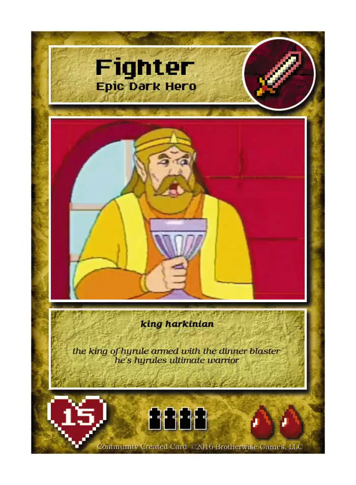 King Harkinian - Custom Card - Brotherwise Games | Boss Monster ...