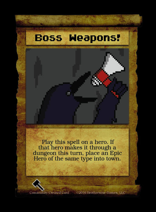 Boss Weapons! - Custom Card - Brotherwise Games | Boss Monster ...