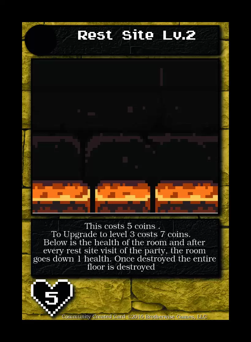 Rest Site Lv.2 - Custom Card - Brotherwise Games | Boss Monster ...