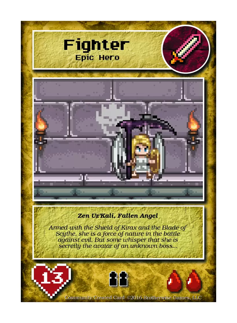 Zen Uz'kali, Fallen Angel - Custom Card - Brotherwise Games | Boss ...