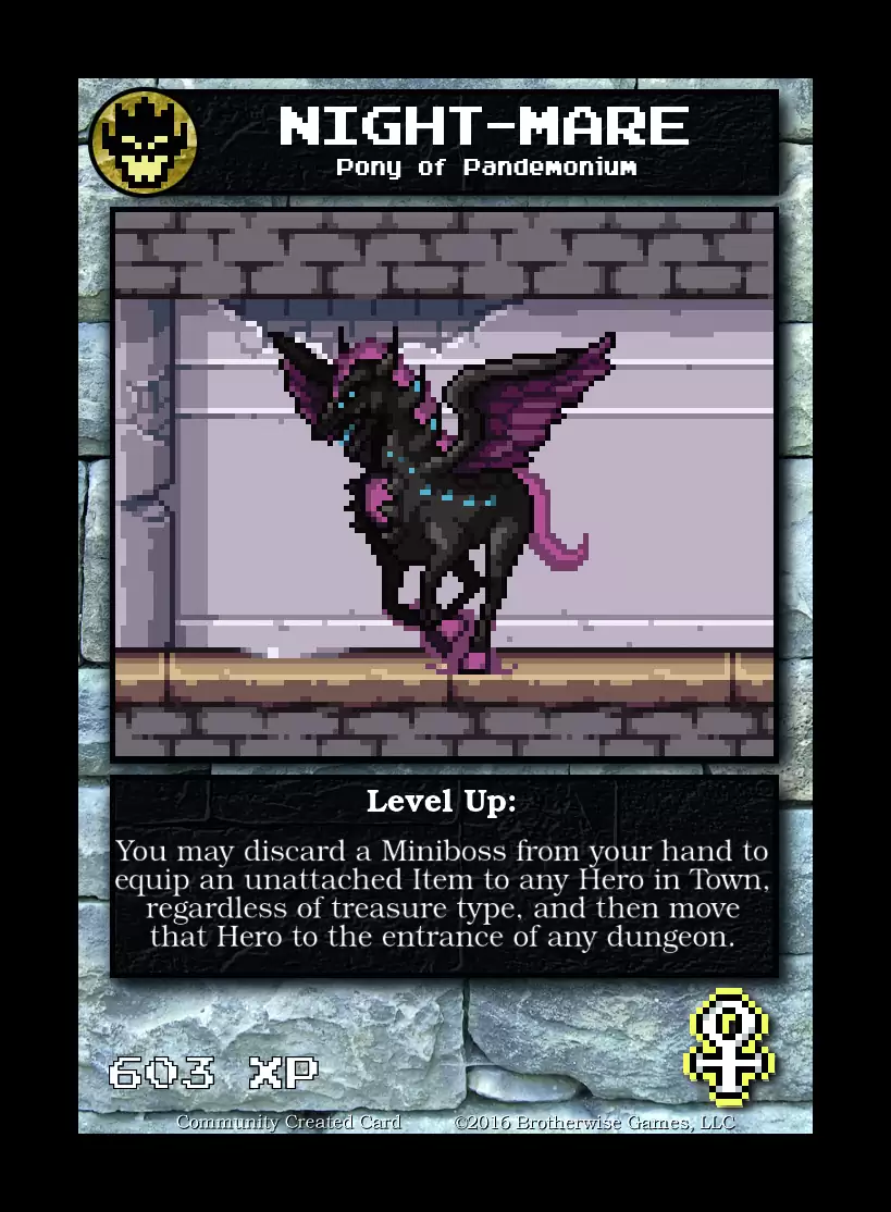 Night-mare - Custom Card - Brotherwise Games | Boss Monster Community Created Cards | DriveThruRPG