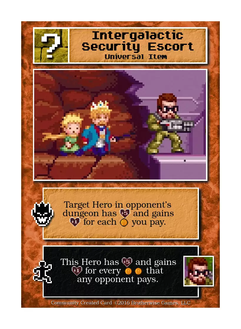 Intergalactic Security Escort - Custom Card - Brotherwise Games | Boss Monster Community Created ...