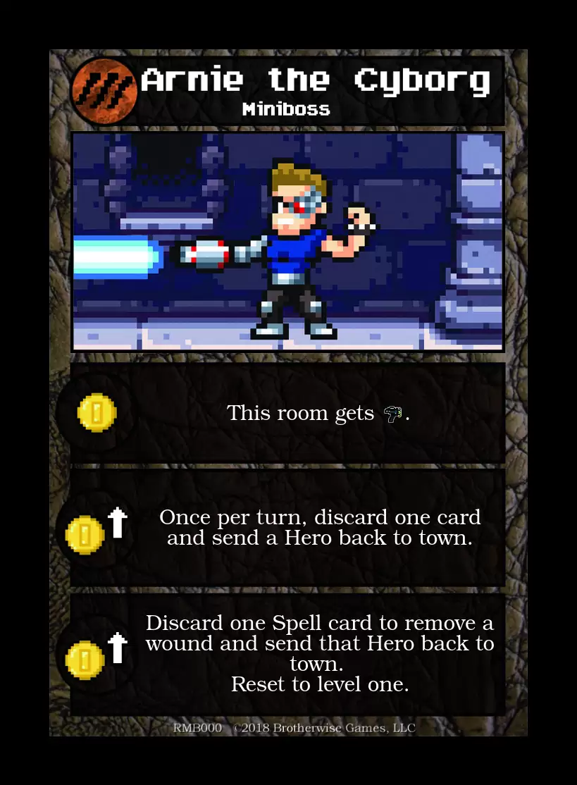 Arnie The Cyborg - Custom Card - Brotherwise Games | Boss Monster ...