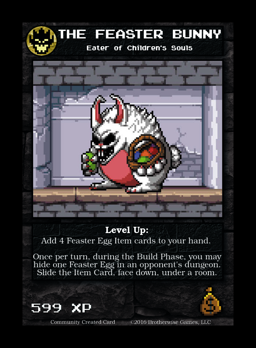 The Feaster Bunny - Custom Card - Brotherwise Games | Boss Monster ...