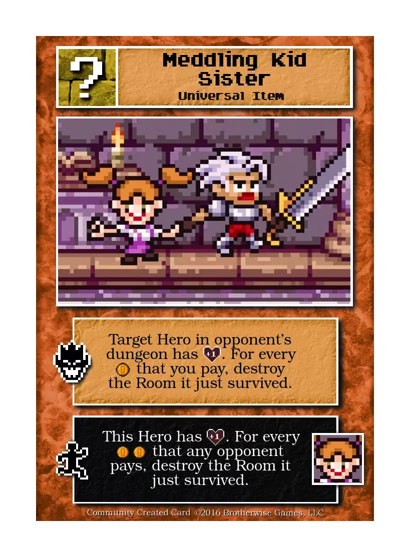Meddling Kid Sister - Custom Card - Brotherwise Games | Boss Monster ...