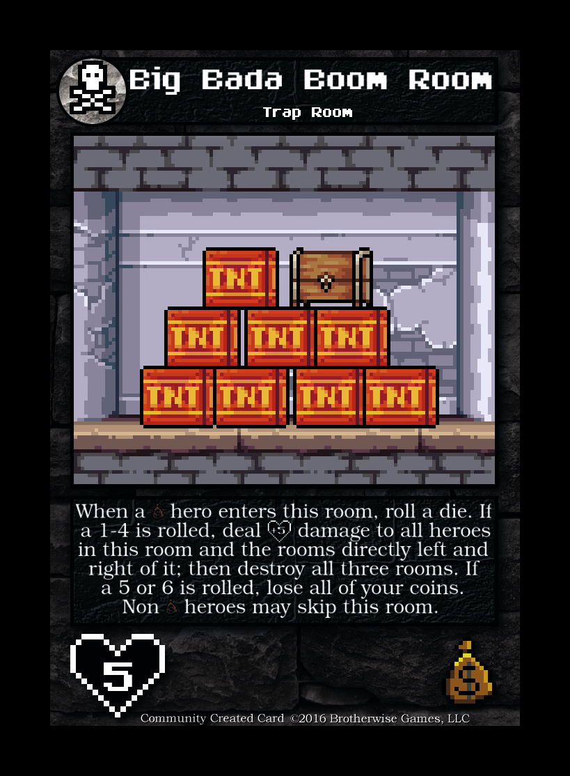 Big Bada Boom Room - Custom Card - Brotherwise Games | Boss Monster ...
