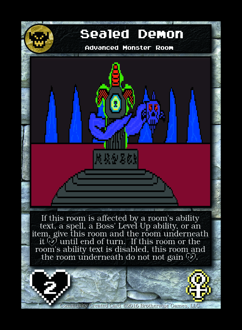 Sealed Demon - Custom Card - Brotherwise Games | Boss Monster Community ...