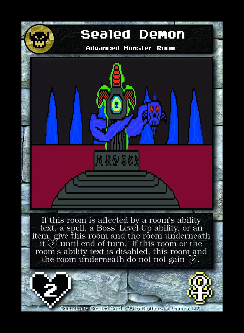 Sealed Demon - Custom Card - Brotherwise Games | Boss Monster Community ...