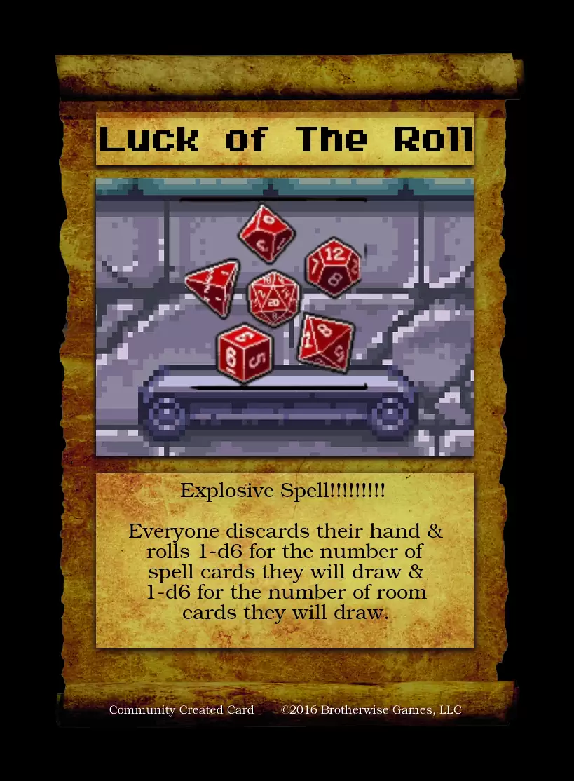 Luck Of The Roll - Custom Card - Brotherwise Games | Boss Monster ...