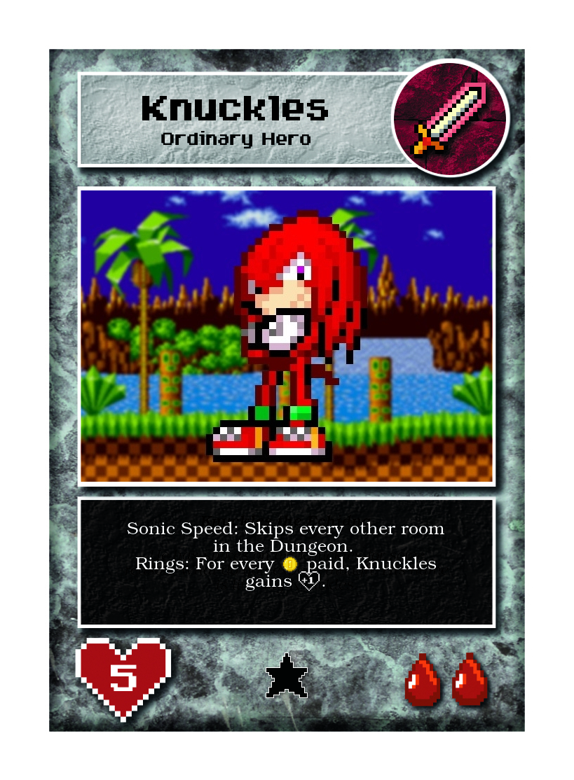 Knuckles The Echidna - Custom Card - Brotherwise Games | Boss Monster ...