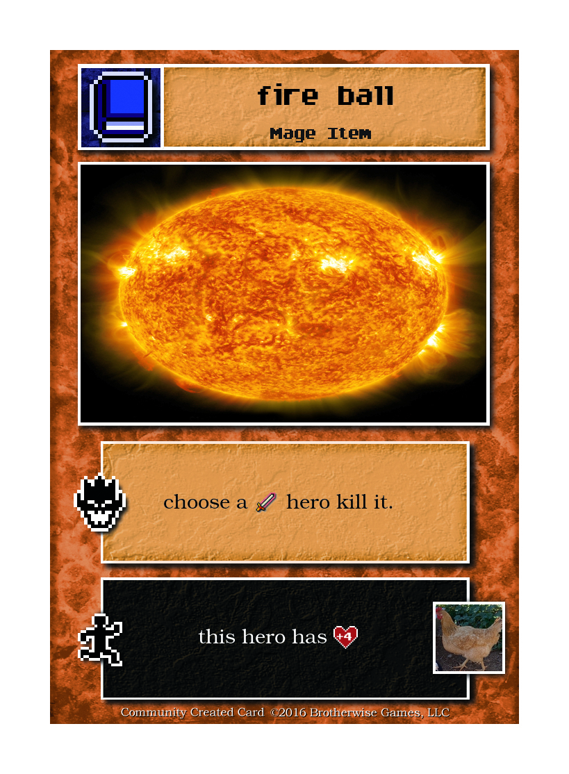 Fire Ball - Custom Card - Brotherwise Games | Boss Monster Community ...
