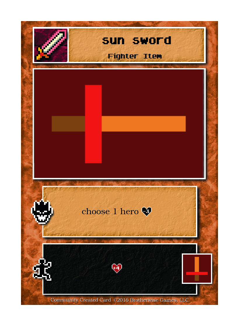 Sun Sword - Custom Card - Brotherwise Games | Boss Monster Community ...
