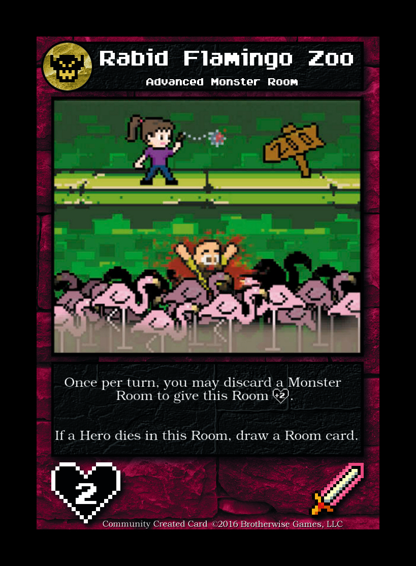 Rabid Flamingo Zoo - Custom Card - Brotherwise Games | Boss Monster ...