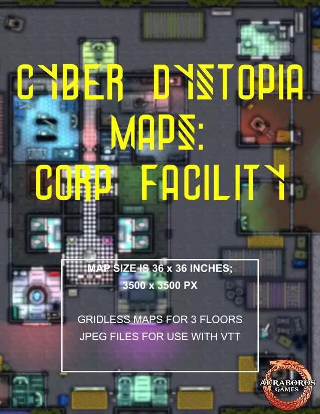 Cyber Dystopia - Corp Facility Map - Auraboros Games | DriveThruRPG