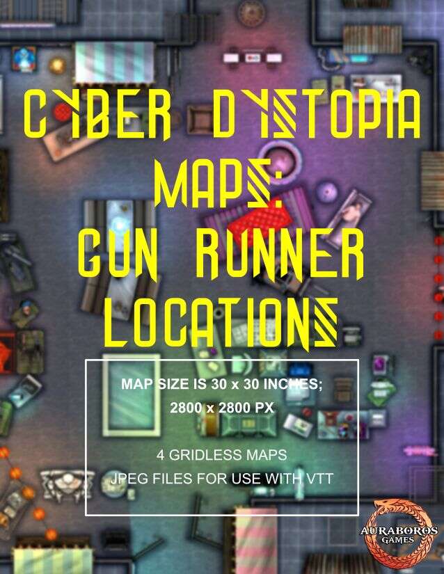 Cyber Dystopia - Gun Runner Locations Map Pack - Auraboros Games ...