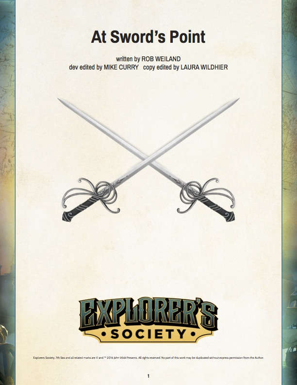 At Sword's Point - Chaosium | Explorer's Society | DriveThruRPG