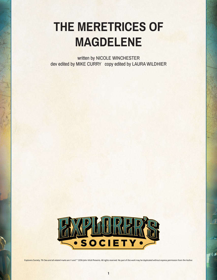 The Meretrices of Magdelene - Chaosium | Explorer's Society | DriveThruRPG