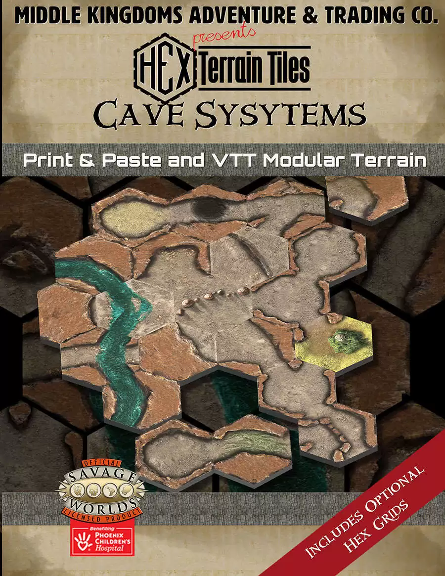 HEX Terrain Tiles: Cave Systems - Middle Kingdoms Adventure & Trading Co. | DriveThruRPG