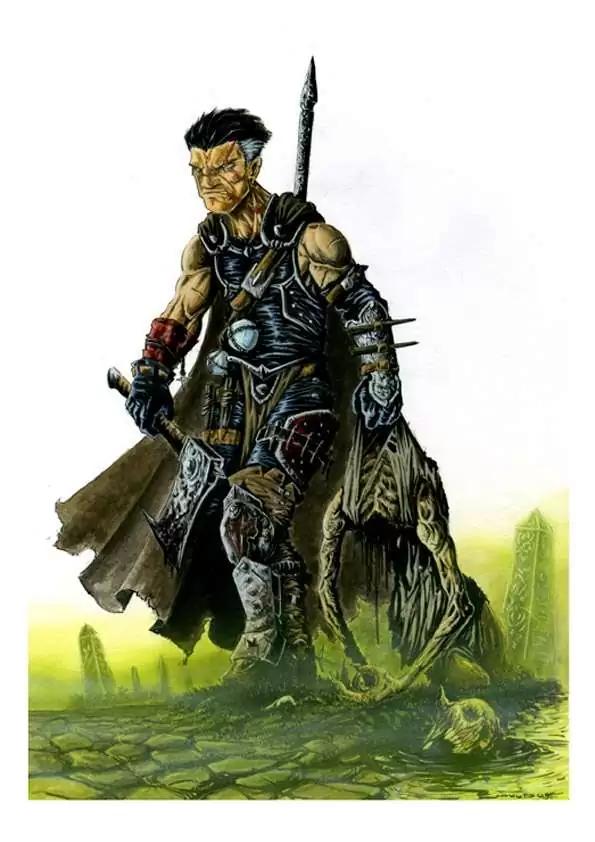 RPG Fantasy Character, Male, Human Witch Hunter - Claudio Casini Art ...