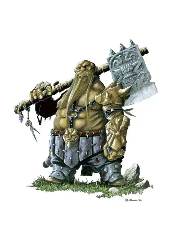RPG Fantasy Character, Male, Dwarf Warrior - Claudio Casini Art | DriveThruRPG