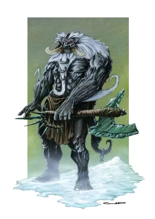 RPG Fantasy Creature, Snow Guardian - Claudio Casini Art | DriveThruRPG
