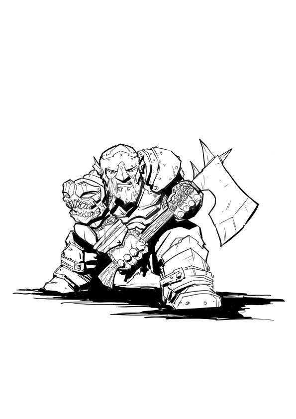 RPG Fantasy Character, Male, Dwarf Warrior - Claudio Casini Art ...