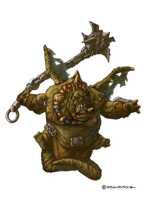 RPG Fantasy Creature, Demon of Hunger 02 - Claudio Casini Art ...