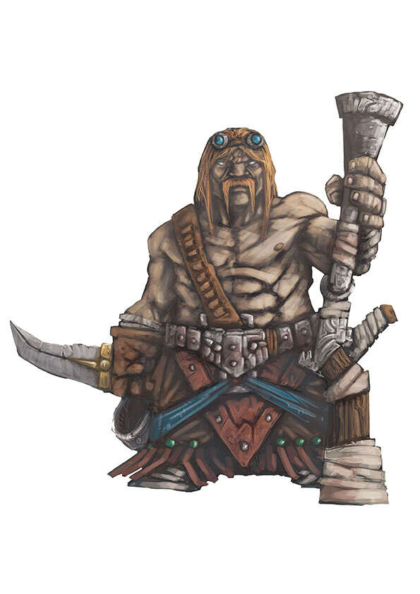 RPG Fantasy Character, Male, Dwarf Warrior - Claudio Casini Art ...