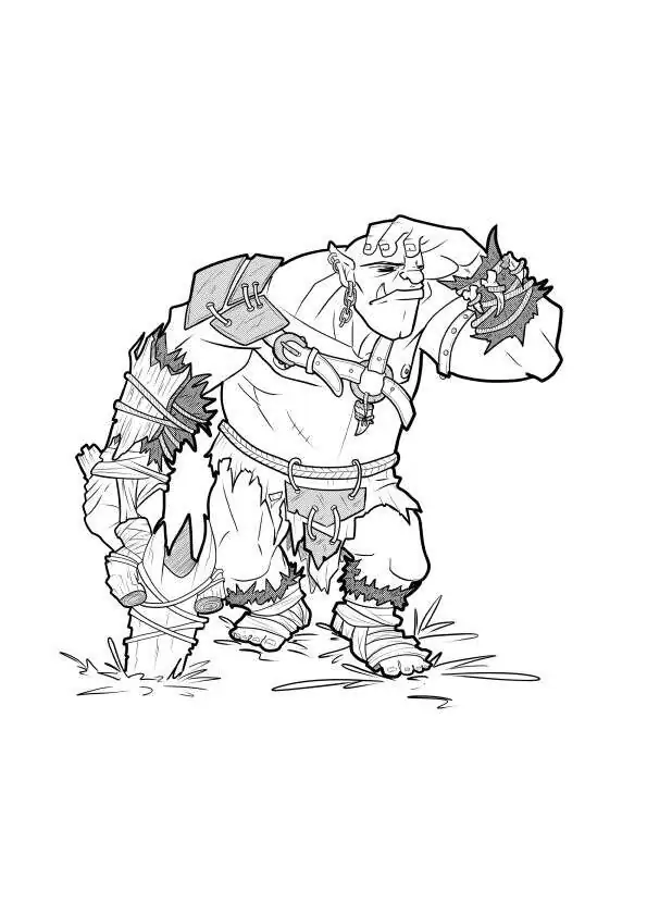 RPG fantasy creature, male, ogre L - Claudio Casini Art | DriveThruRPG