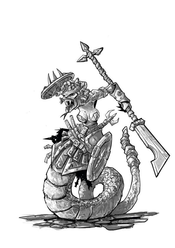 RPG Fantasy Creature, Medusa - Claudio Casini Art | DriveThruRPG