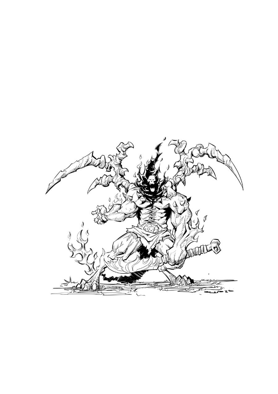 RPG Fantasy Creature, Pit Fiend - Claudio Casini Art | DriveThruRPG