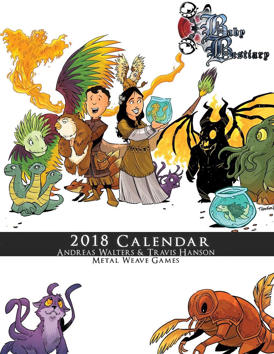 Baby Bestiary 2018 Calendar - Metal Weave Games | Baby Bestiary ...