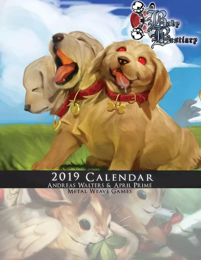 Baby Bestiary 2019 Calendar - Metal Weave Games | Baby Bestiary ...