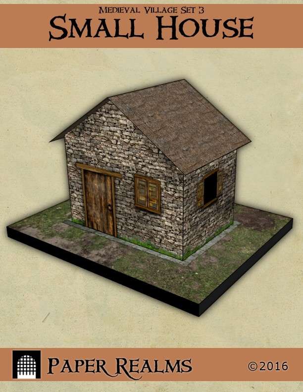 Medieval Village Set 3 - Small House - Paper Realms | Buildings ...