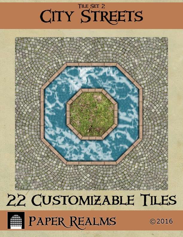 Tile Set 2 - City Streets - Paper Realms | Tile Sets | DriveThruRPG