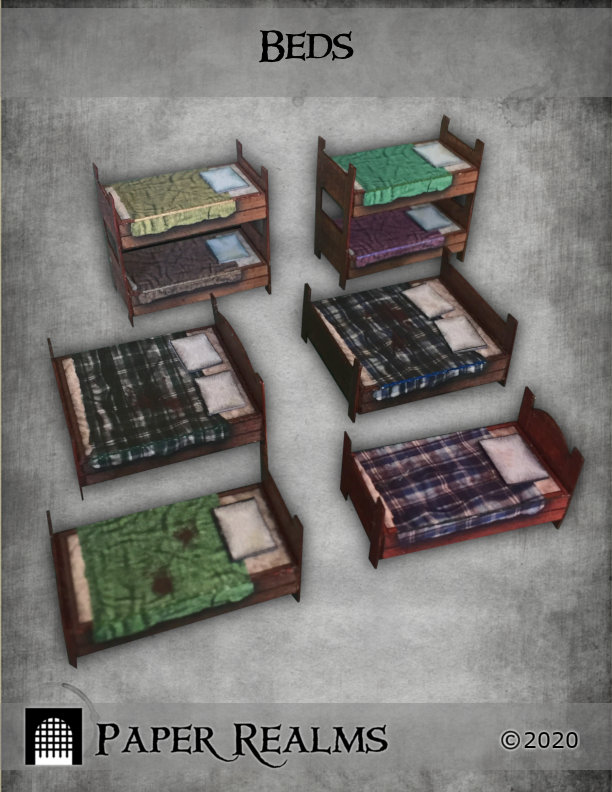 Beds - Paper Realms | Props | DriveThruRPG